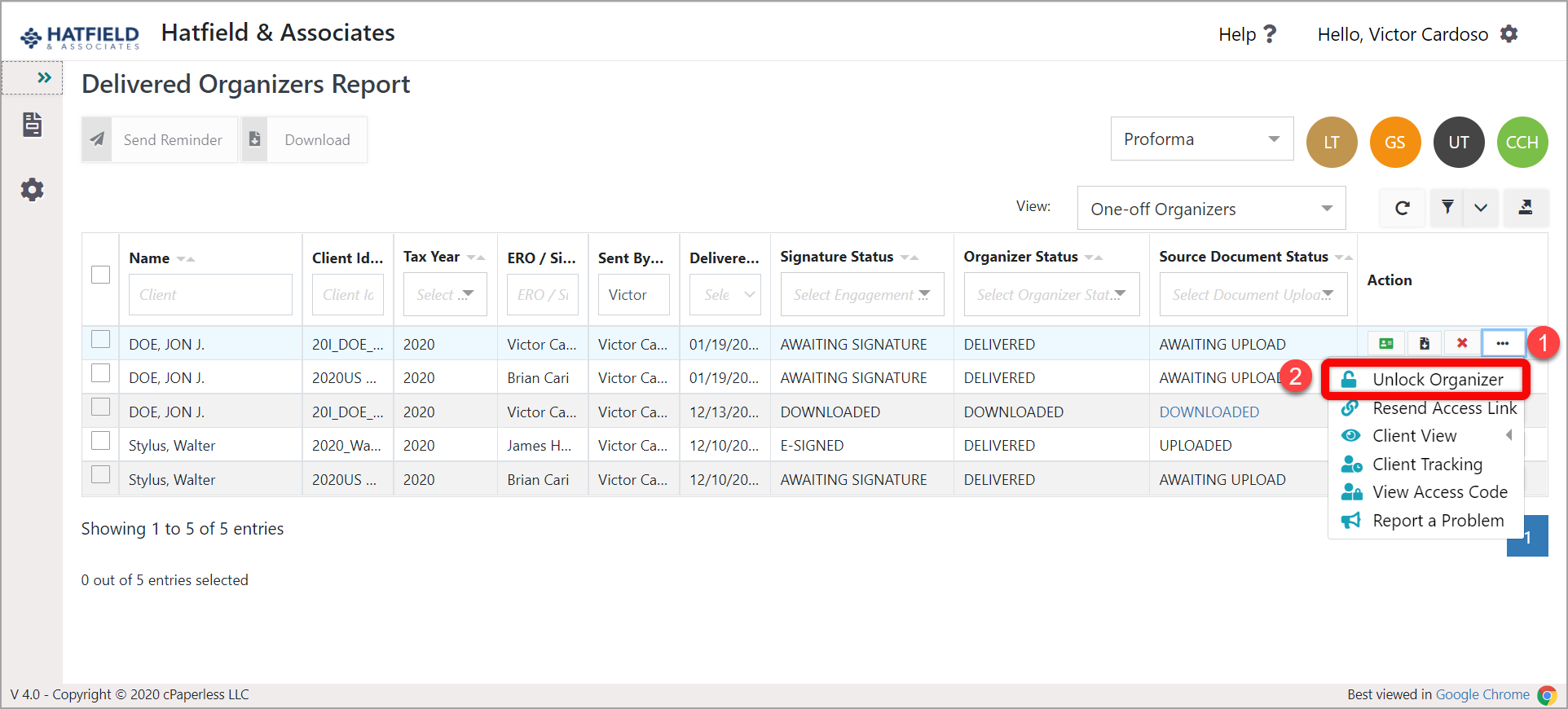 Organizers Reports Overview – SafeSend Organizers