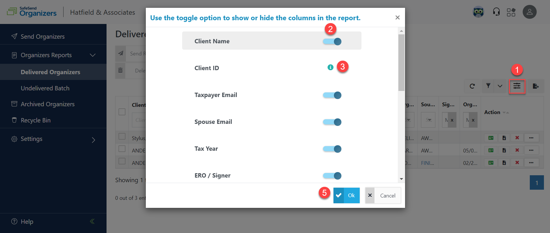 Organizers Reports Overview – SafeSend Organizers
