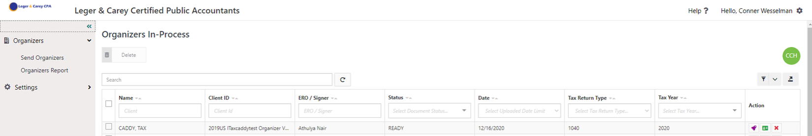 Organizers In-Process – SafeSend Organizers